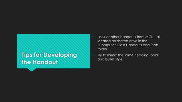 Creating Effective Handouts | PDF