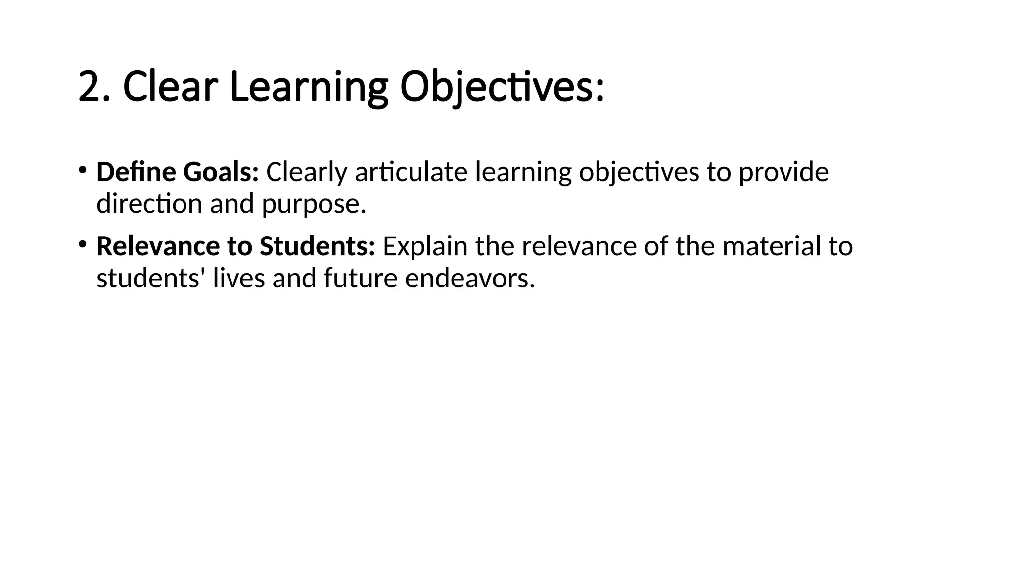 Creating effective learning for students | PPT