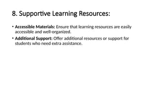 Creating effective learning for students | PPT