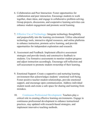 Creating Effective Learning Environments updated 2023 document 18.docx
