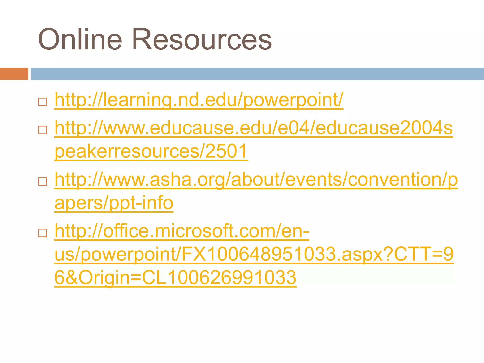 Creating Effective Power Point Presentations | PPTX