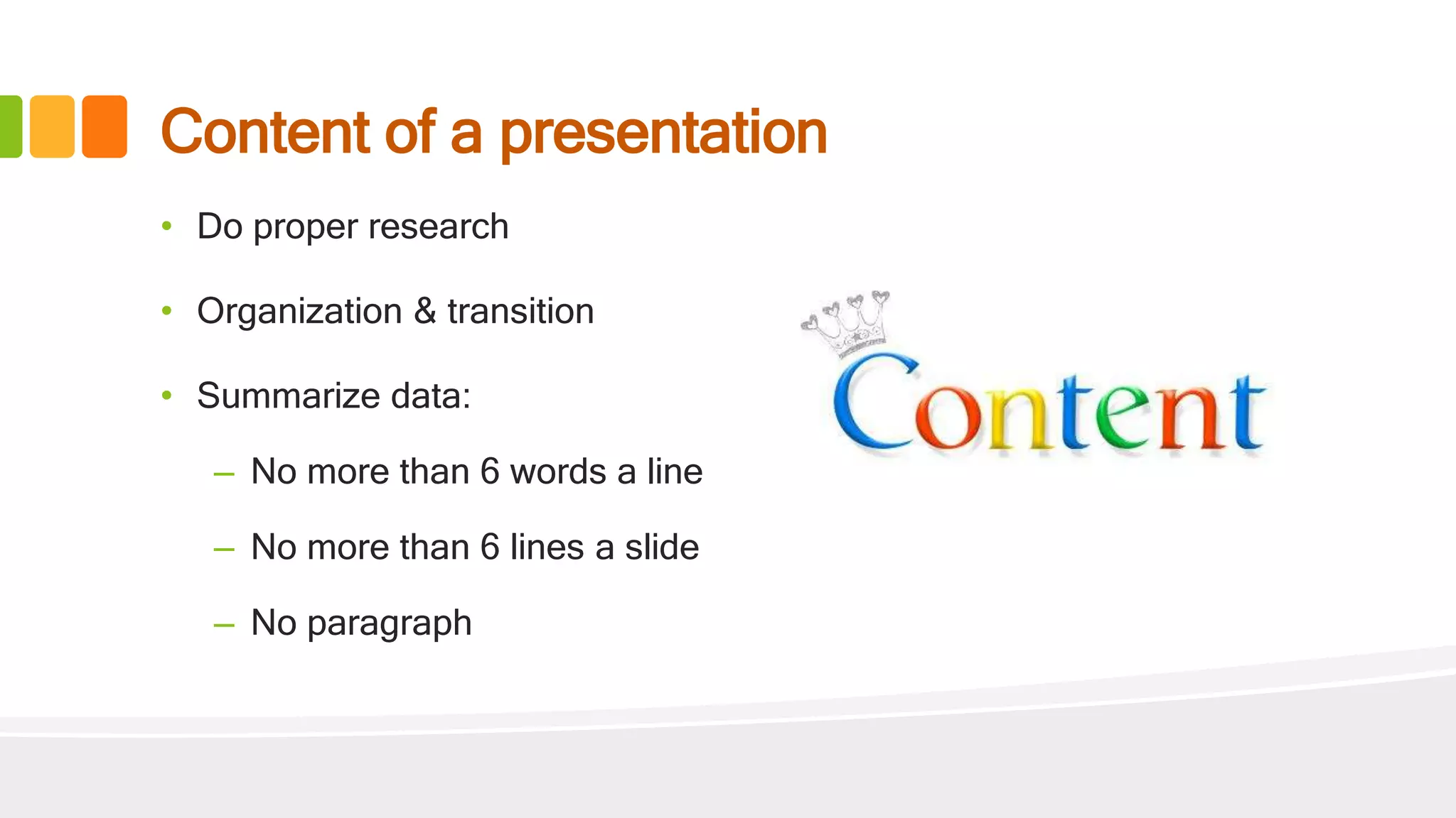 Creating effective presentation | PPT