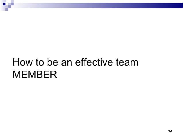 Creating effective teams ppt | PPT