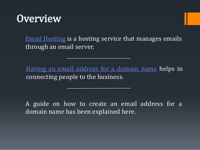 Creating Email Address For A Domain Name: How-To Guide Creating Email Address For A Domain Name: How-To Guide