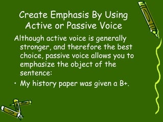 Creating emphasis | PPT