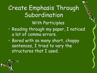 Creating emphasis | PPT
