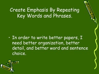 Creating emphasis | PPT