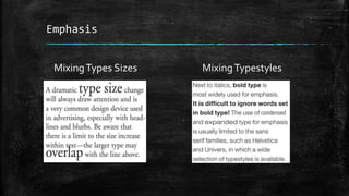 Creating emphasis | PPTX | Desktop Publishing | Computer Software and ...