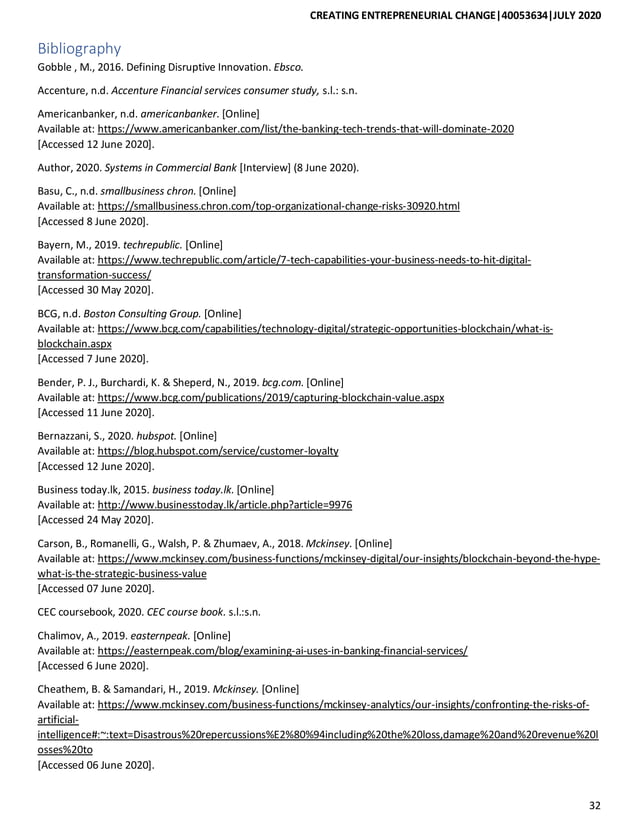 Creating entrepreneurial change CIM ASSIGNMENTS | PDF