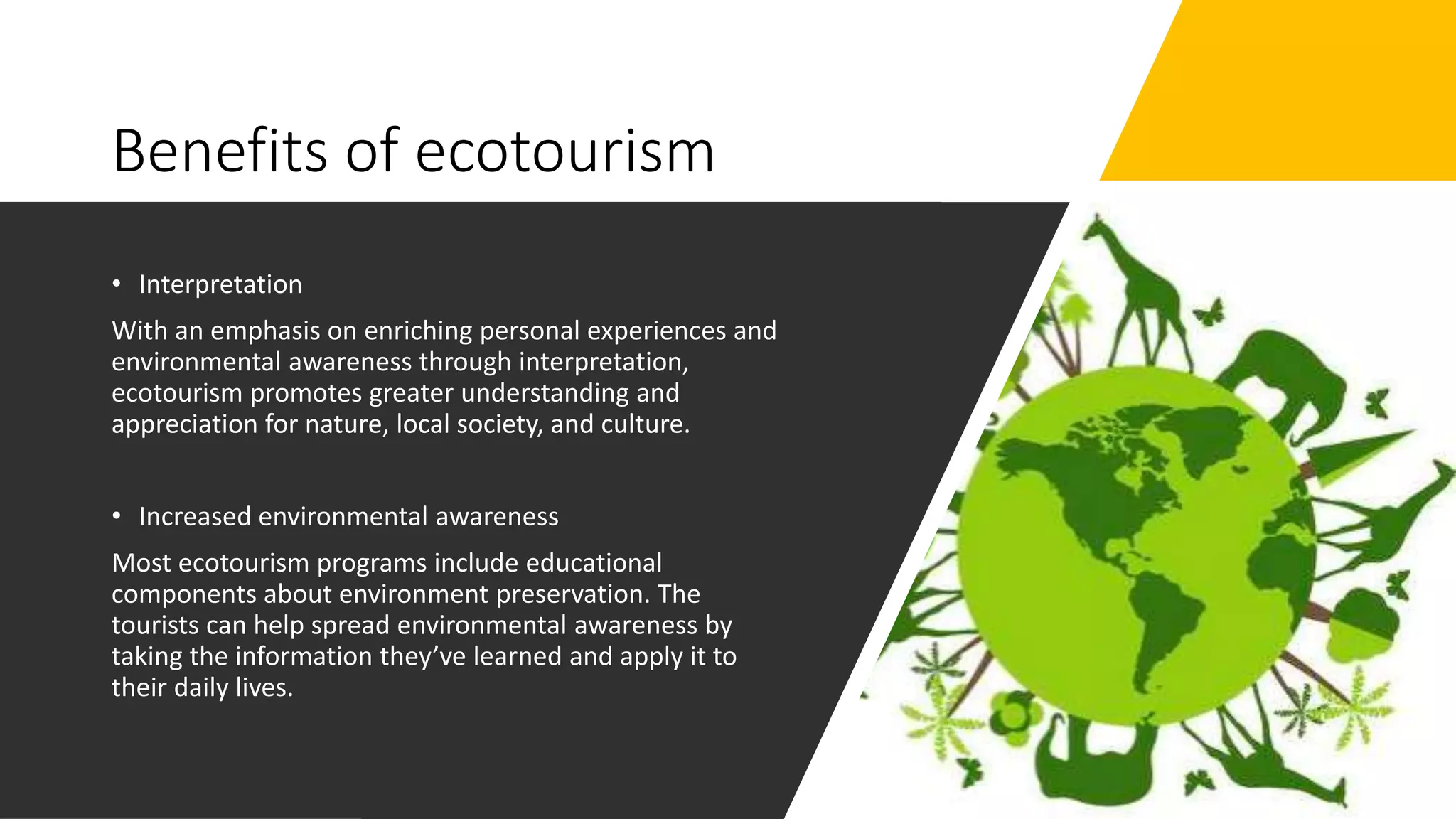 Creating environmental awareness through ecotourism | PPTX