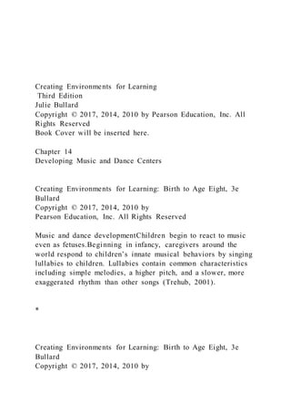 Creating Environments for Learning Third EditionJulie Bu | DOCX