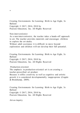 Creating Environments for Learning Third EditionJulie Bu | DOCX