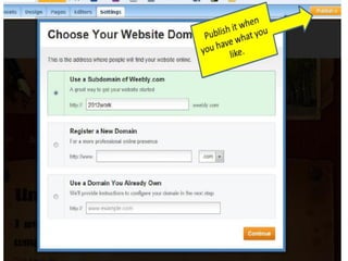 Creating e portfolios using Weebly 4 classroom 20 | PDF