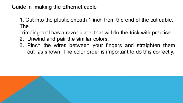 Creating Ethernet Cable | PPTX