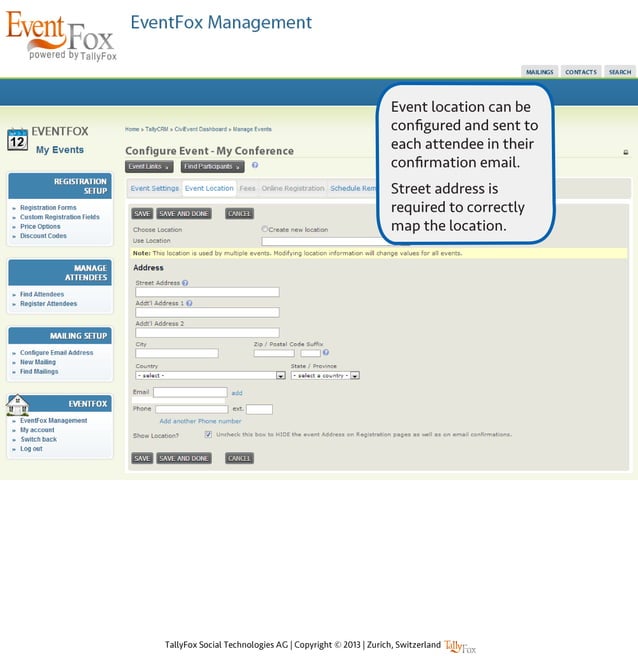 Set up Events - EventFox Registration Solution | PDF