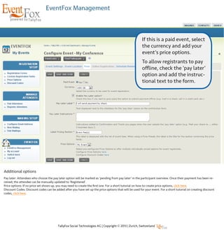 Set up Events - EventFox Registration Solution | PDF