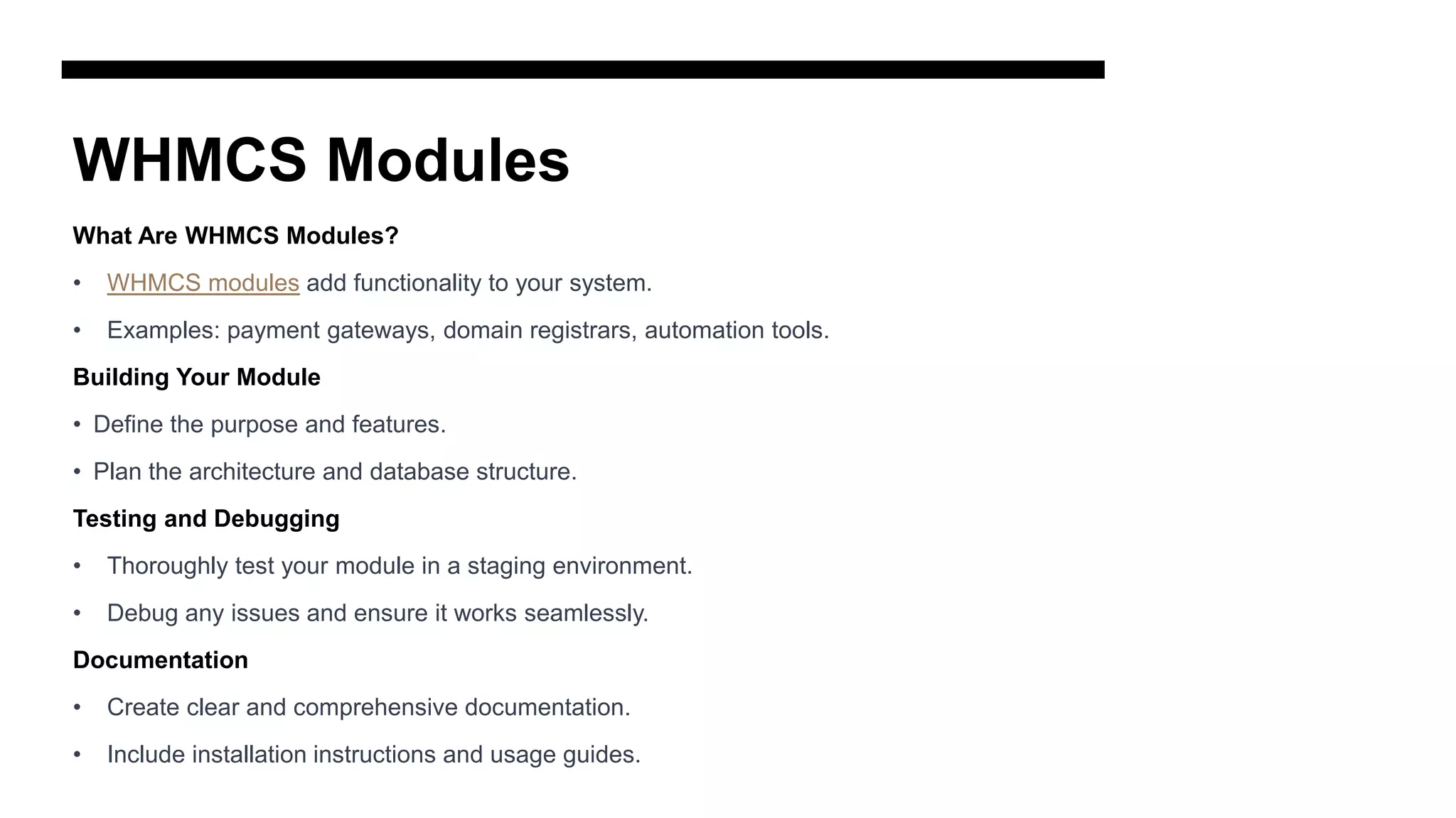 Creating Exceptional WHMCS Themes & Modules | PPT