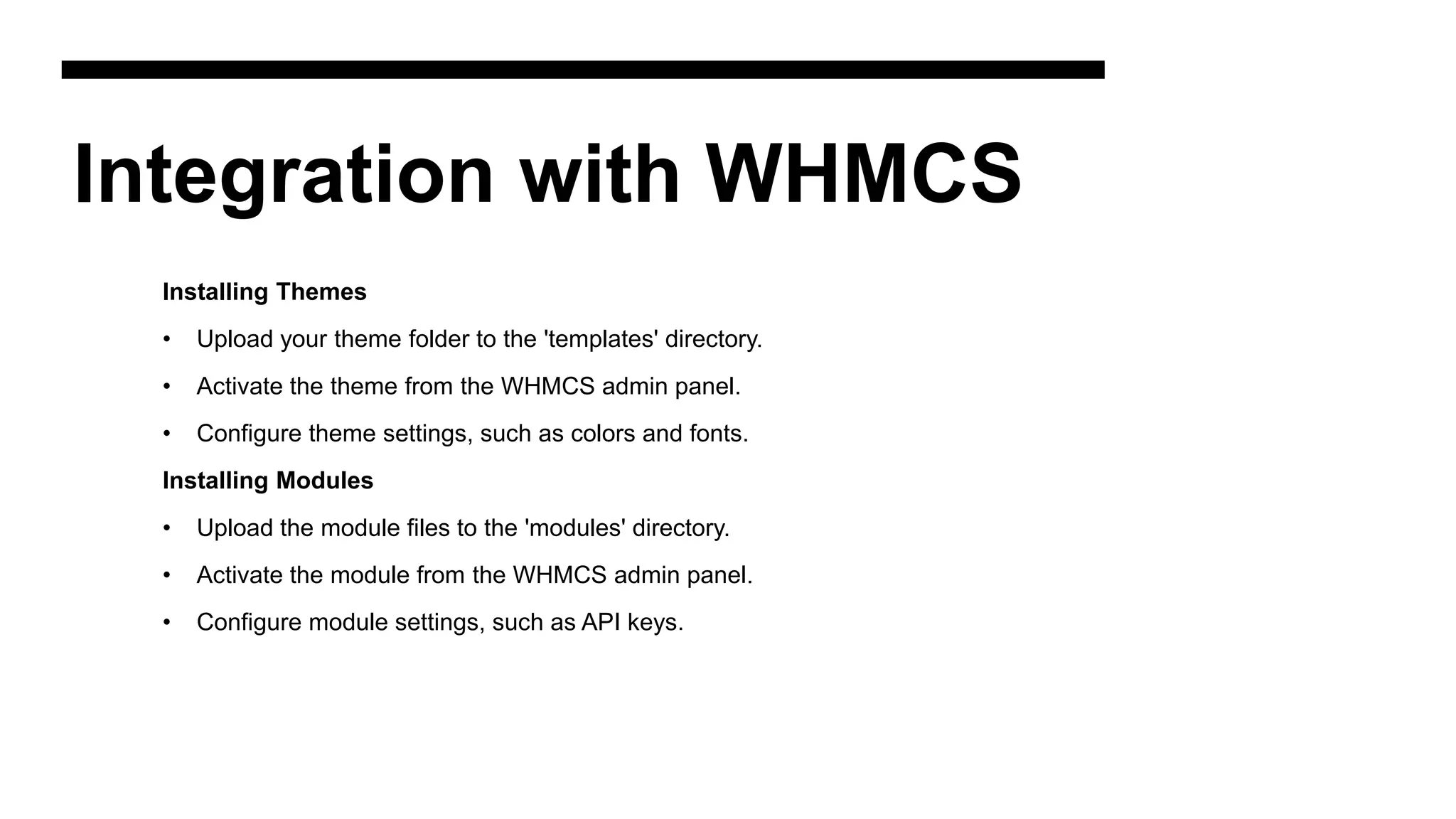 Creating Exceptional WHMCS Themes & Modules | PPTX
