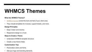 Creating Exceptional WHMCS Themes & Modules | PPT