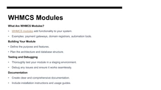 Creating Exceptional WHMCS Themes & Modules | PPT