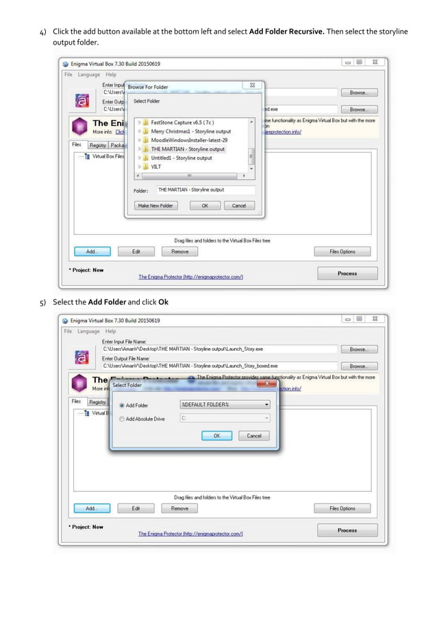 Creating a Self Executable Exe File Using Enigma Virtual Box | PDF
