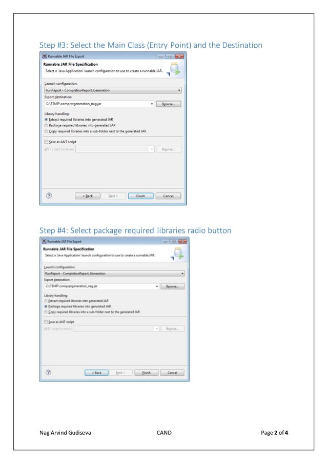 Creating Executable Jar From Eclipse Ide Docx Technology And Computing 5863