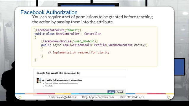 Creating Facebook Canvas Apps Using The New Template And Library For ASP.NET MVC 4 | PPT