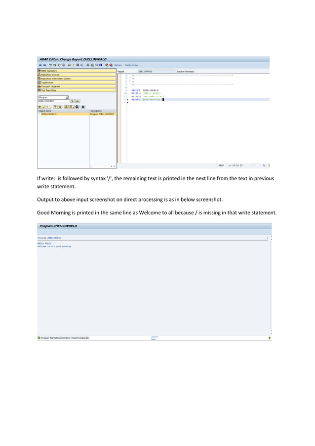 Step By Step Guide For Creating First Abap Report In Sap Pdf