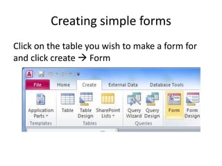 Creating forms | PPTX