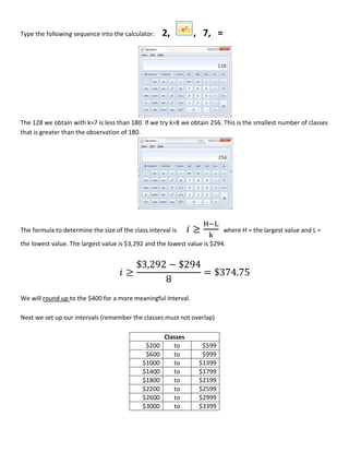 Creating frequency distribution table, histograms and polygons using ...