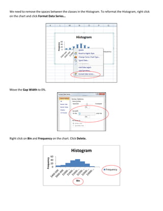 Creating frequency distribution tables and histograms using excel analysis toolpak | PDF ...