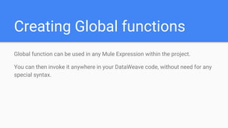 Creating global functions | PPT