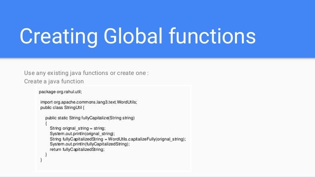 Creating Global Functions