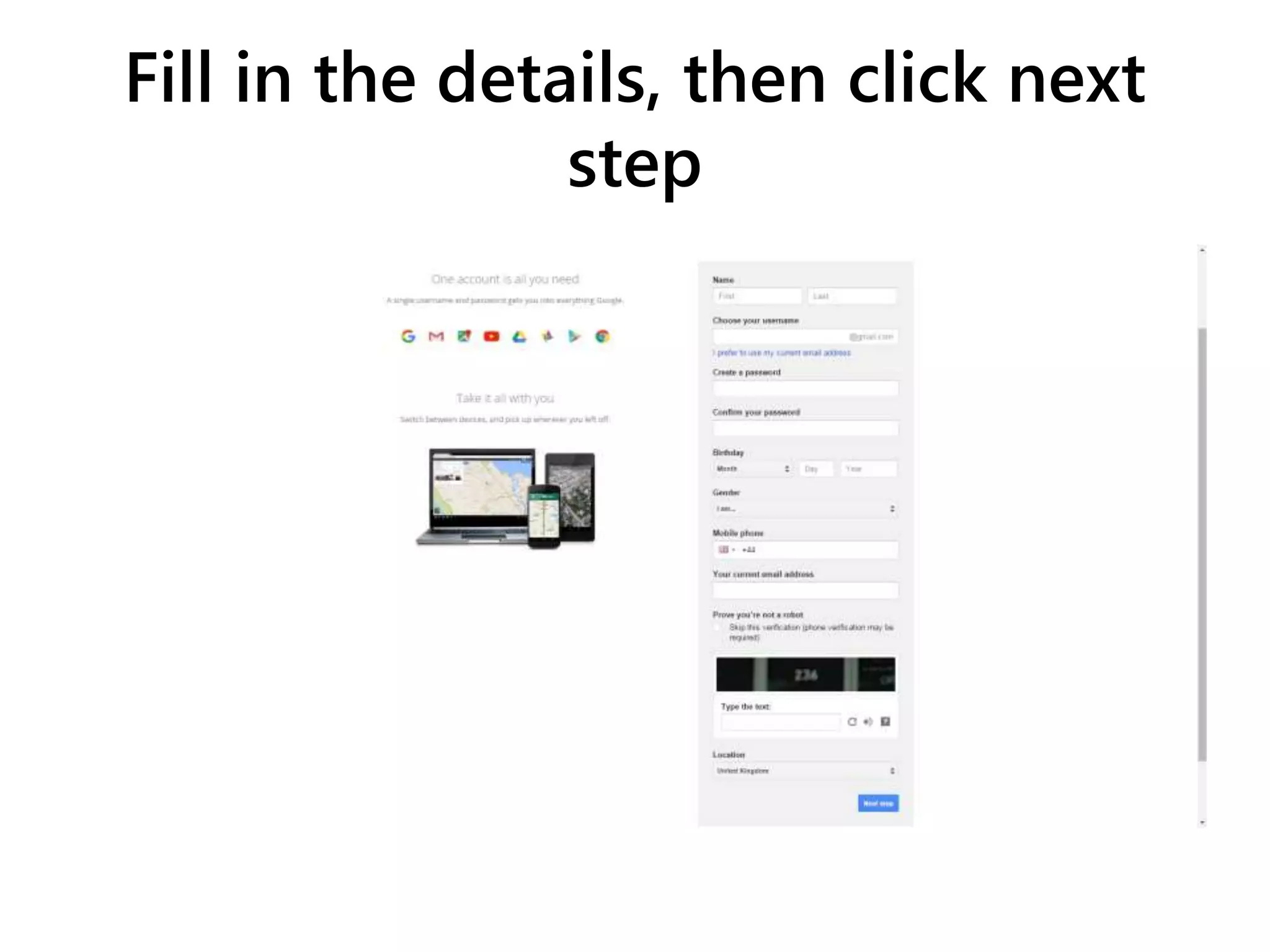 Creating google account (drive, gmail) | PPTX