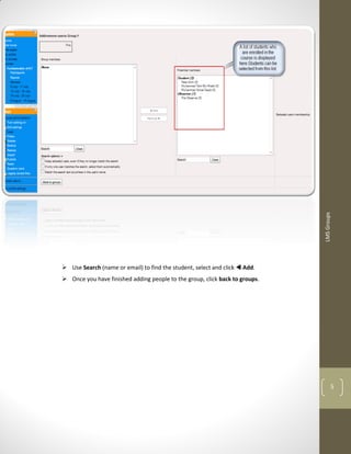 Creating groups on lms (advanced) | PDF