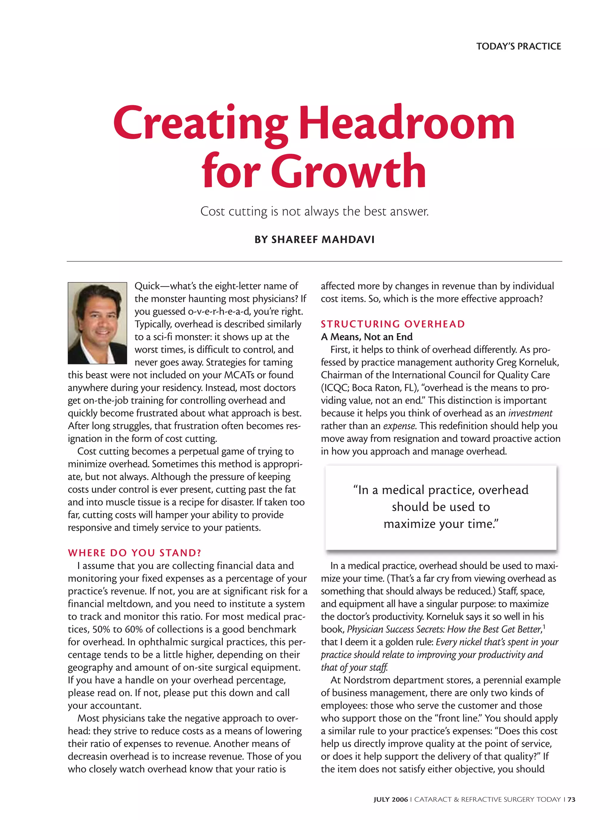 Creating headroom for growth | PDF