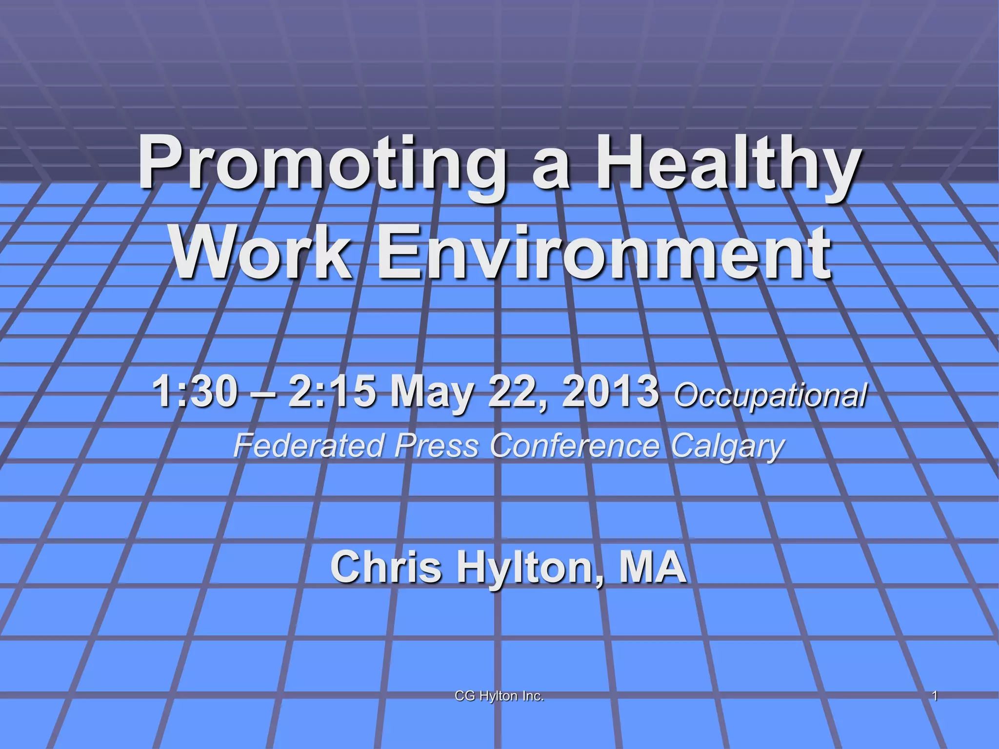 Creating Healthy Workplace | PDF