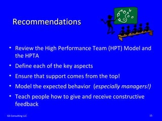 Creating High Performance Teams Final | PPT | Management Consulting ...