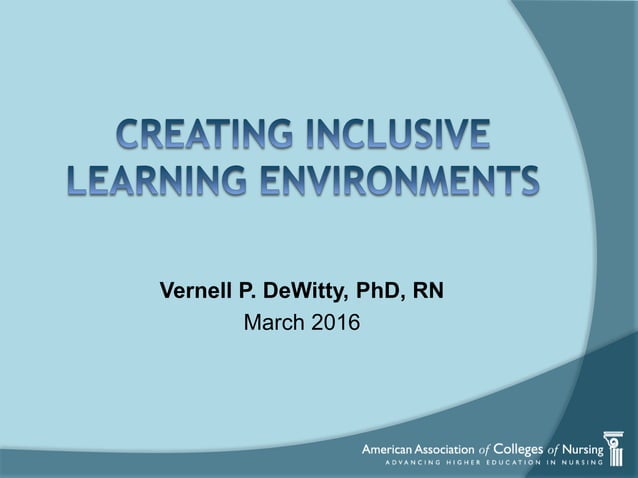 Creating inclusive learning environments | PPTX | Business | Business and Finance