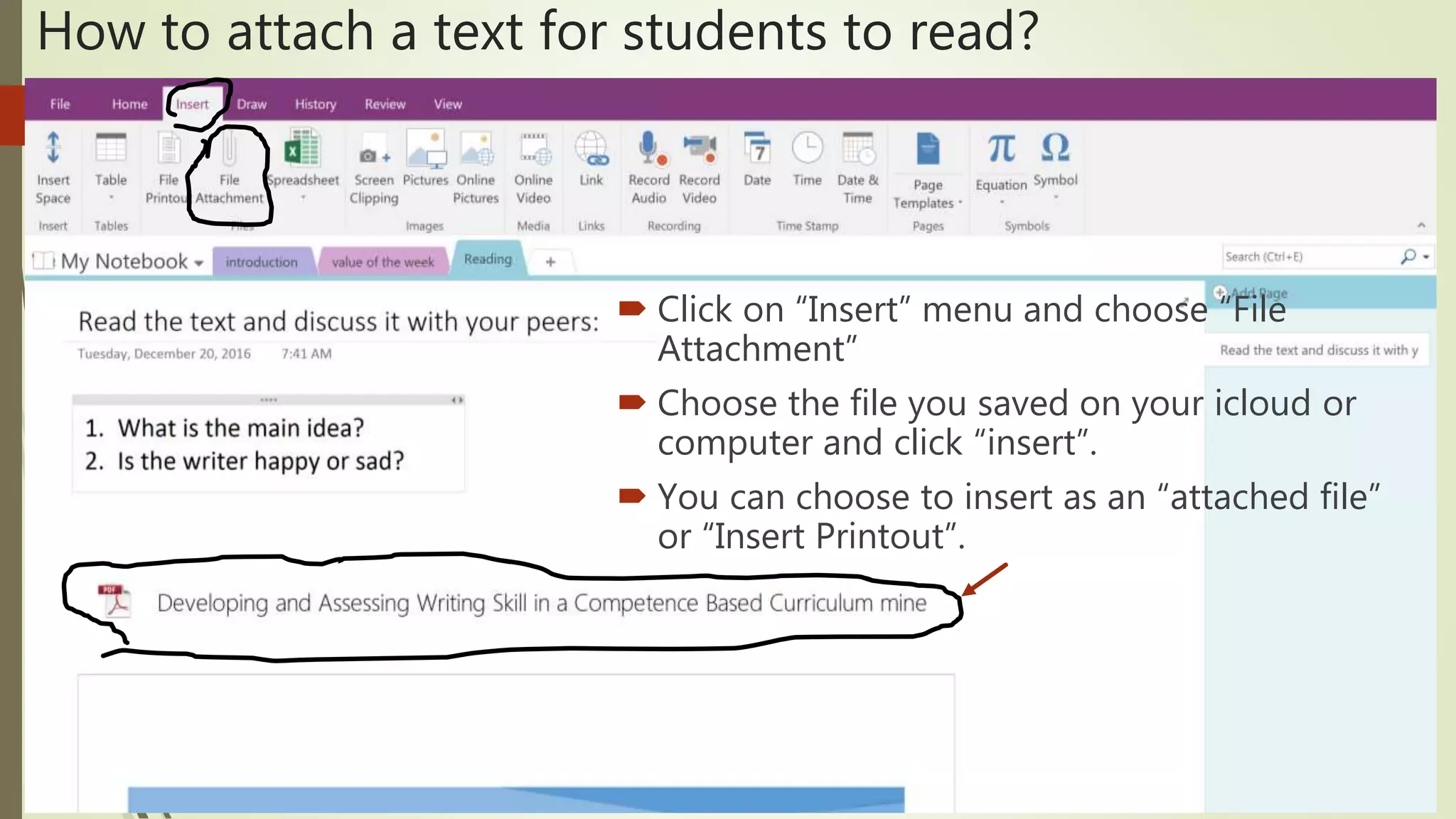 Creating interactive lesson using OneNote | PPT