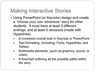 Creating interactive stories | PPTX
