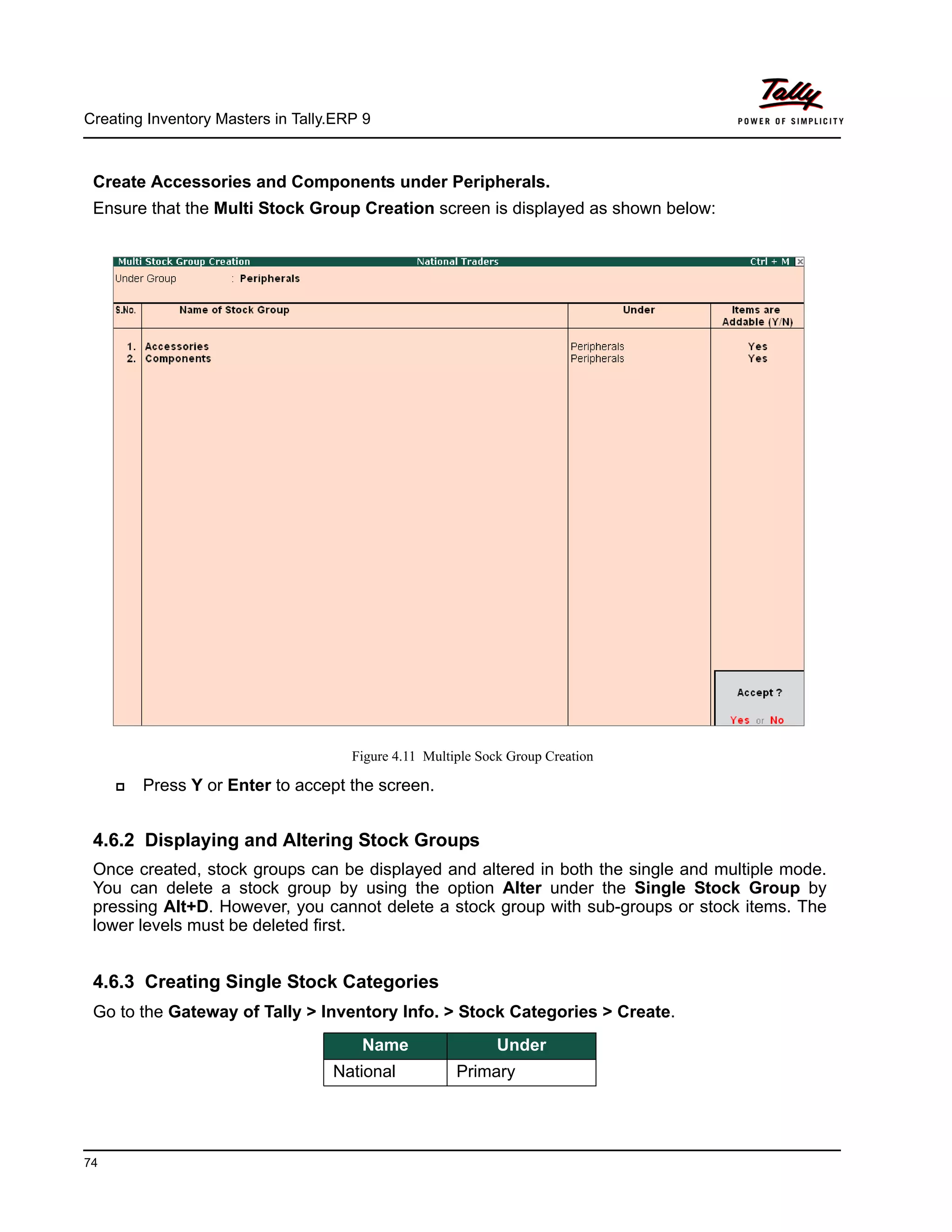 Creating inventory masters in Tally ERP 9 | PDF