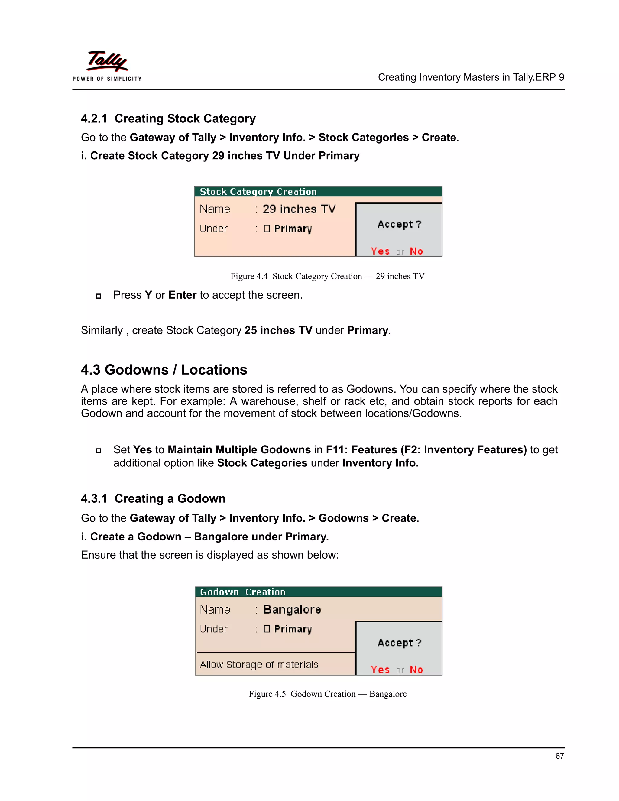 Creating inventory masters in Tally ERP 9 | PDF