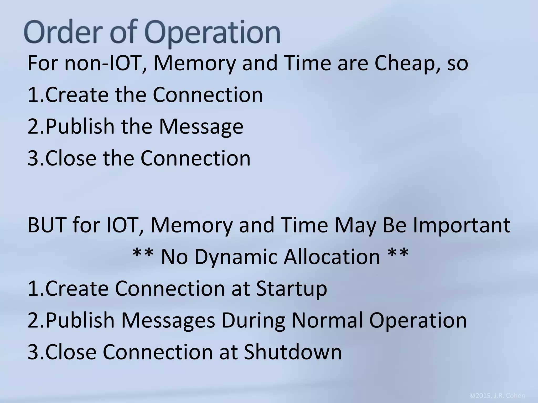 Creating #IOT applications using #MQTT | PPT