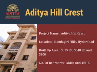 Aditya Constructions Company Hyderabad Projects,Profile,Contact Address ...