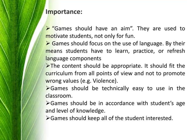 Creating Language Games PPT | PPTX