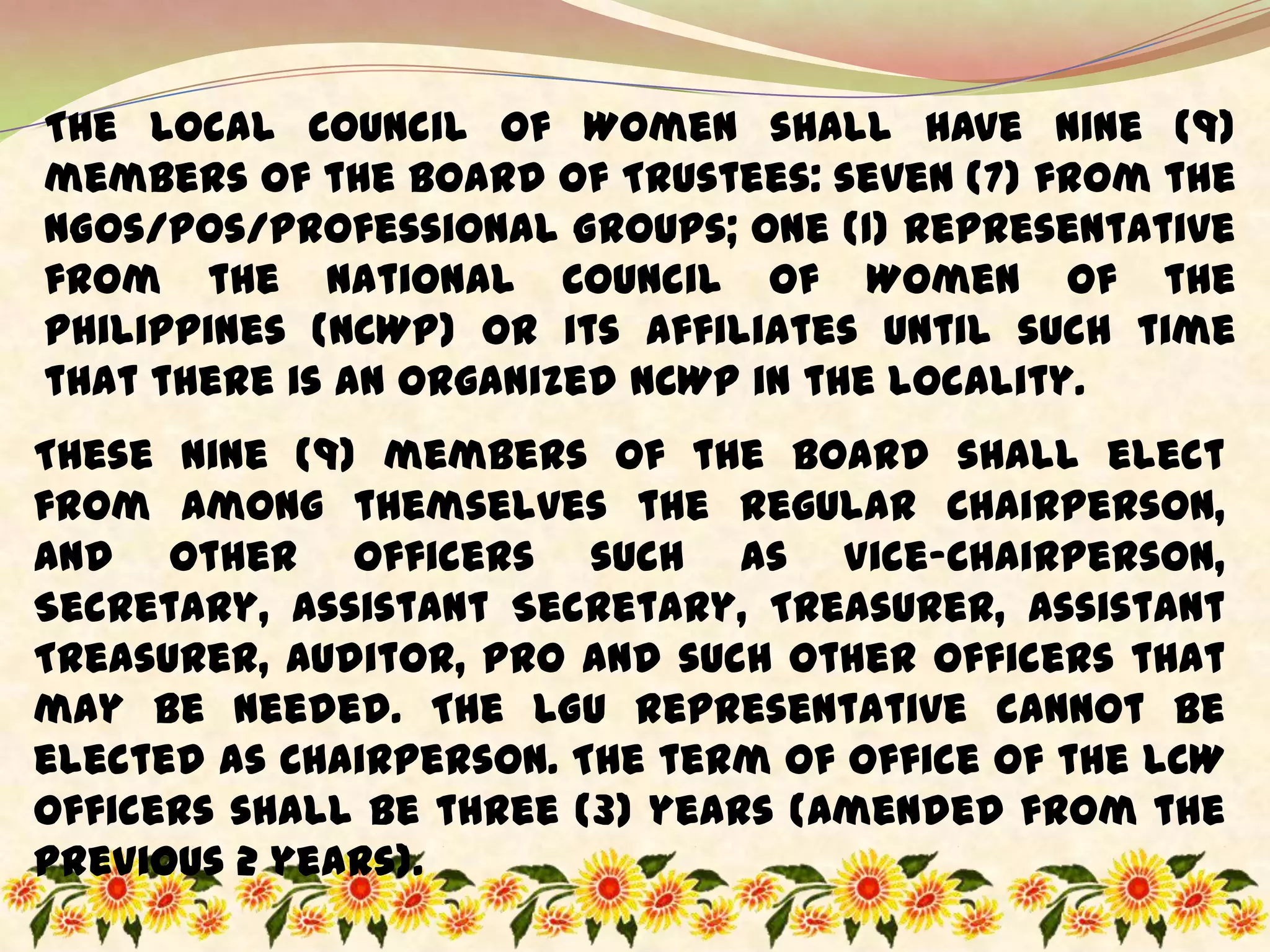 Creating lcws and strenghthening of lcw initiatives | PPTX