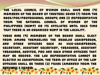 Creating lcws and strenghthening of lcw initiatives | PPTX