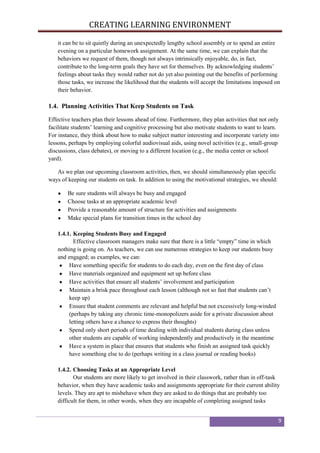 Creating learning environment | DOCX