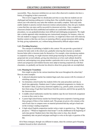 Creating learning environment | PDF